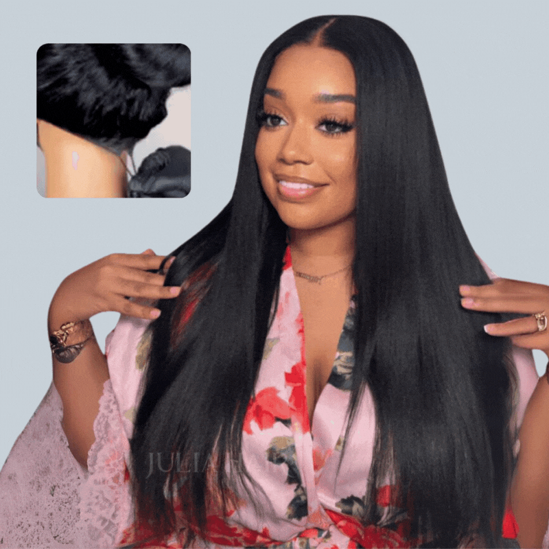 Julia Hair 7x5 Glueless Lace Elastic Drawstring Yaki Straight